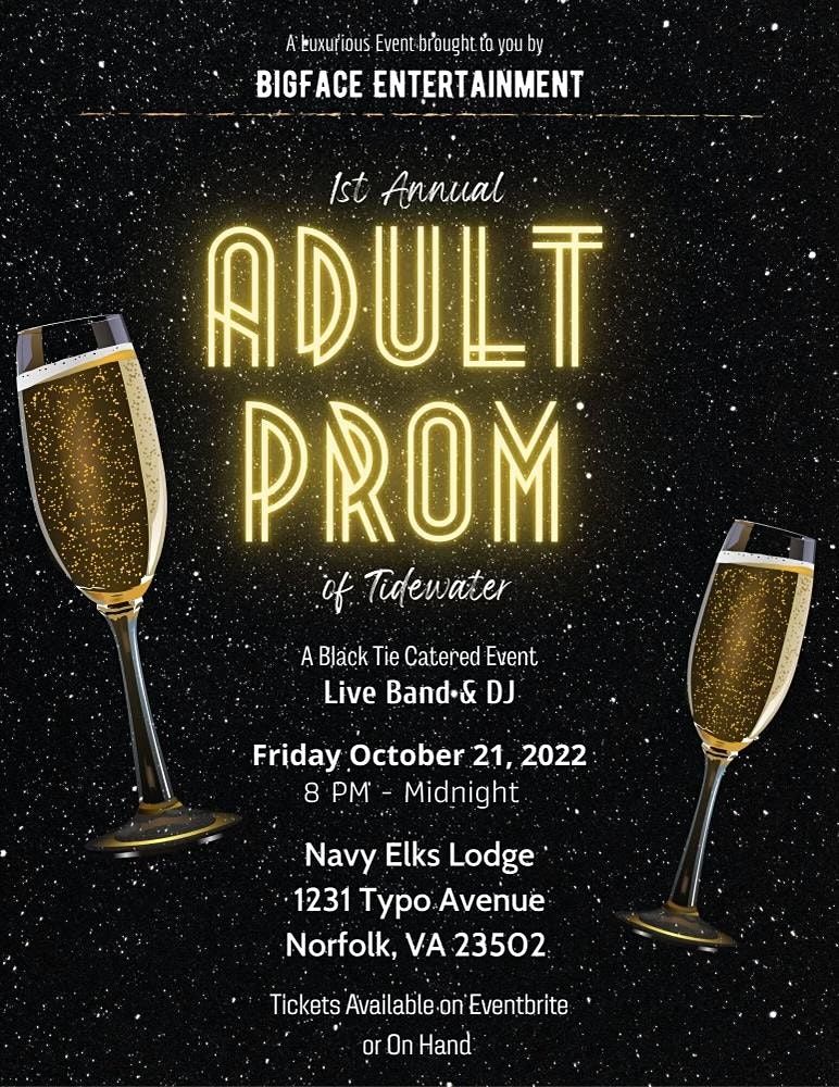 Adult Prom 2022 | 1231 Typo Ave, Norfolk, VA | October 21, 2022