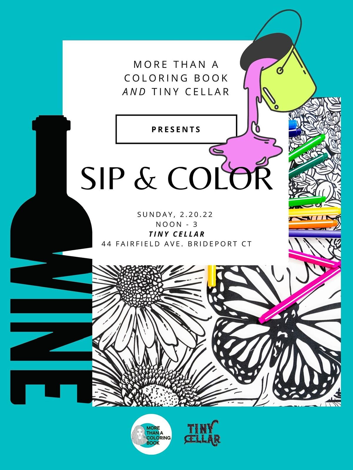 Sip & Color | TINY CELLAR, Bridgeport, CT | February 20, 2022