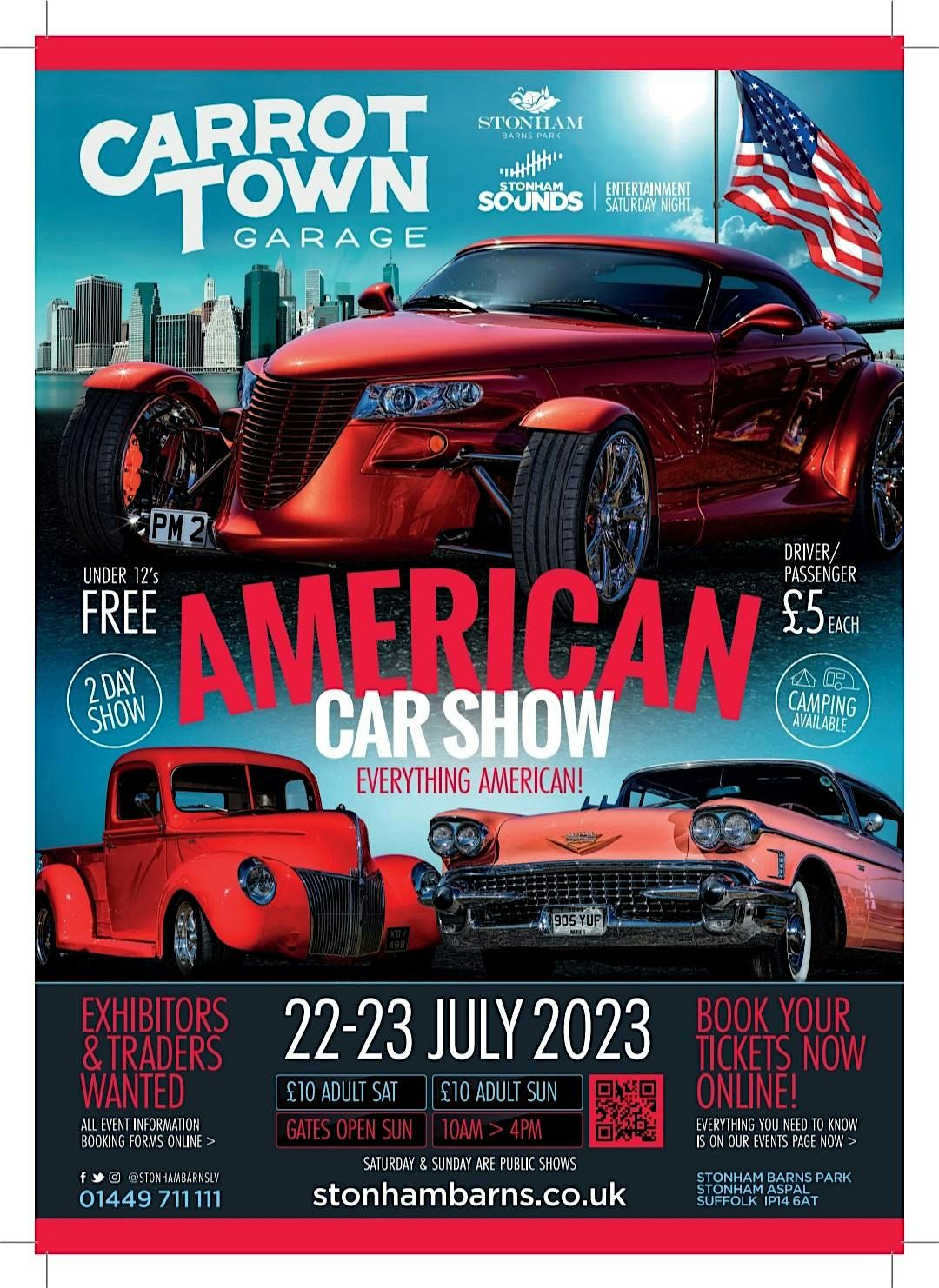 Carrot Town Garage American Car, Bike and Hot Rod Show 2024 at Stonham Barns Park, Stonham Aspal ...