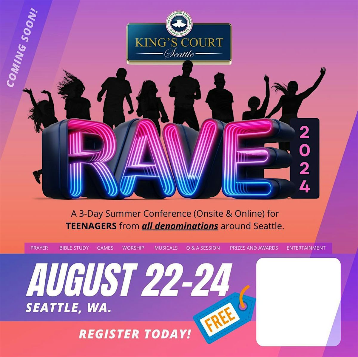 RAVE 2024 for Teenagers | Seattle | August 22 to August 24