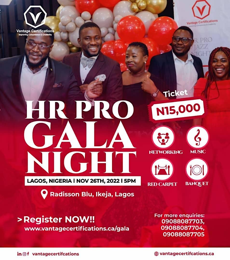 HR PRO GALA NIGHT at Radisson Blu Hotel, Lagos Ikeja on 26th November, 2022