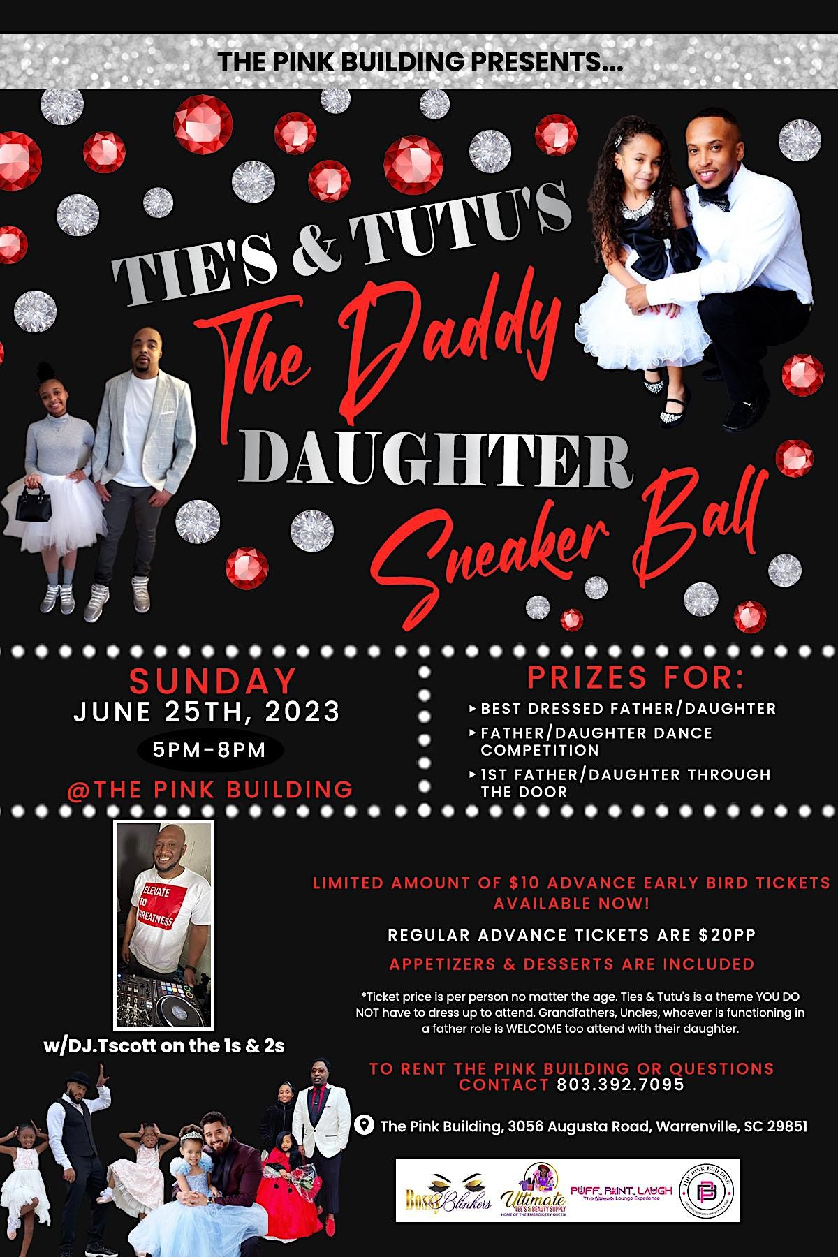 Ties & Tutus the Daddy Daughter Dance | The Pink Building: Puff Paint Laugh, Warrenville, SC ...