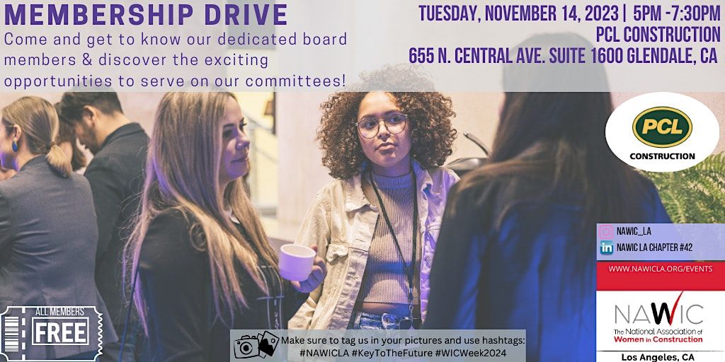 Membership Drive | PCL Construction : Hosting Sponsor, Glendale, CA ...