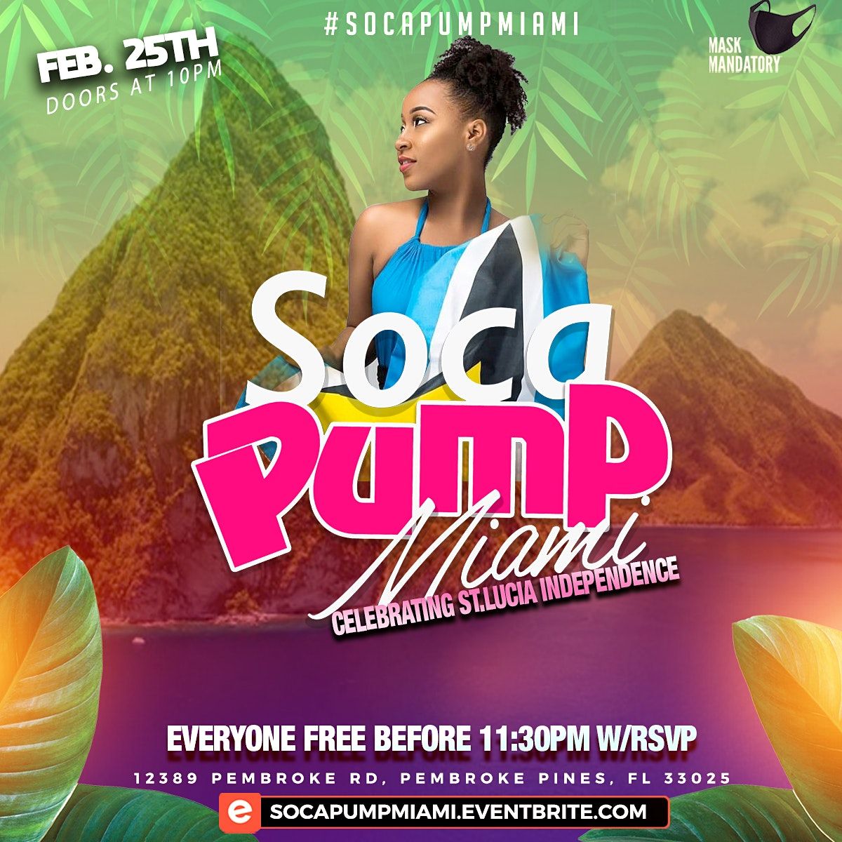 Soca Pump - Saint Lucia Independence Fete at Grand Cafe | Restaurant Bar & Club, Pembroke Pines ...
