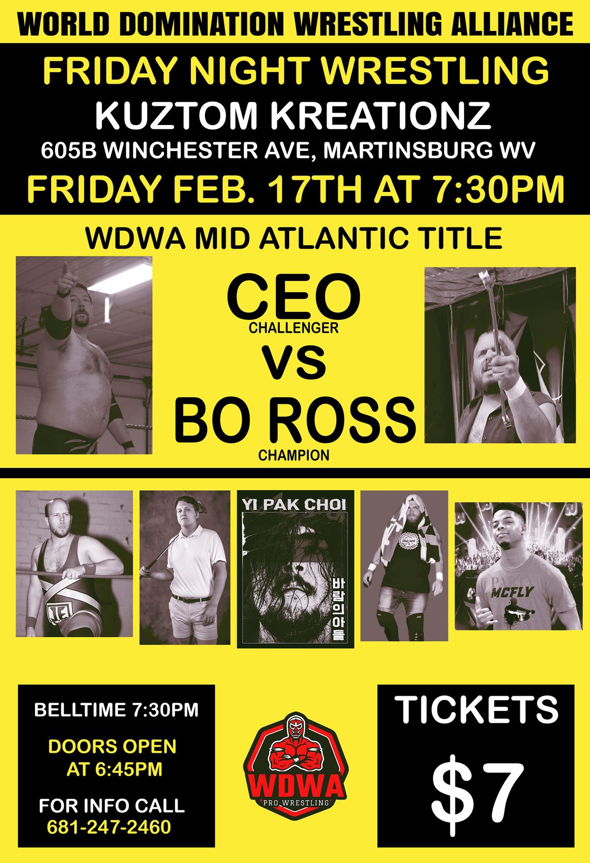 WDWA Friday Night Wrestling at Kuztom Kreationz, Martinsburg on 17th ...