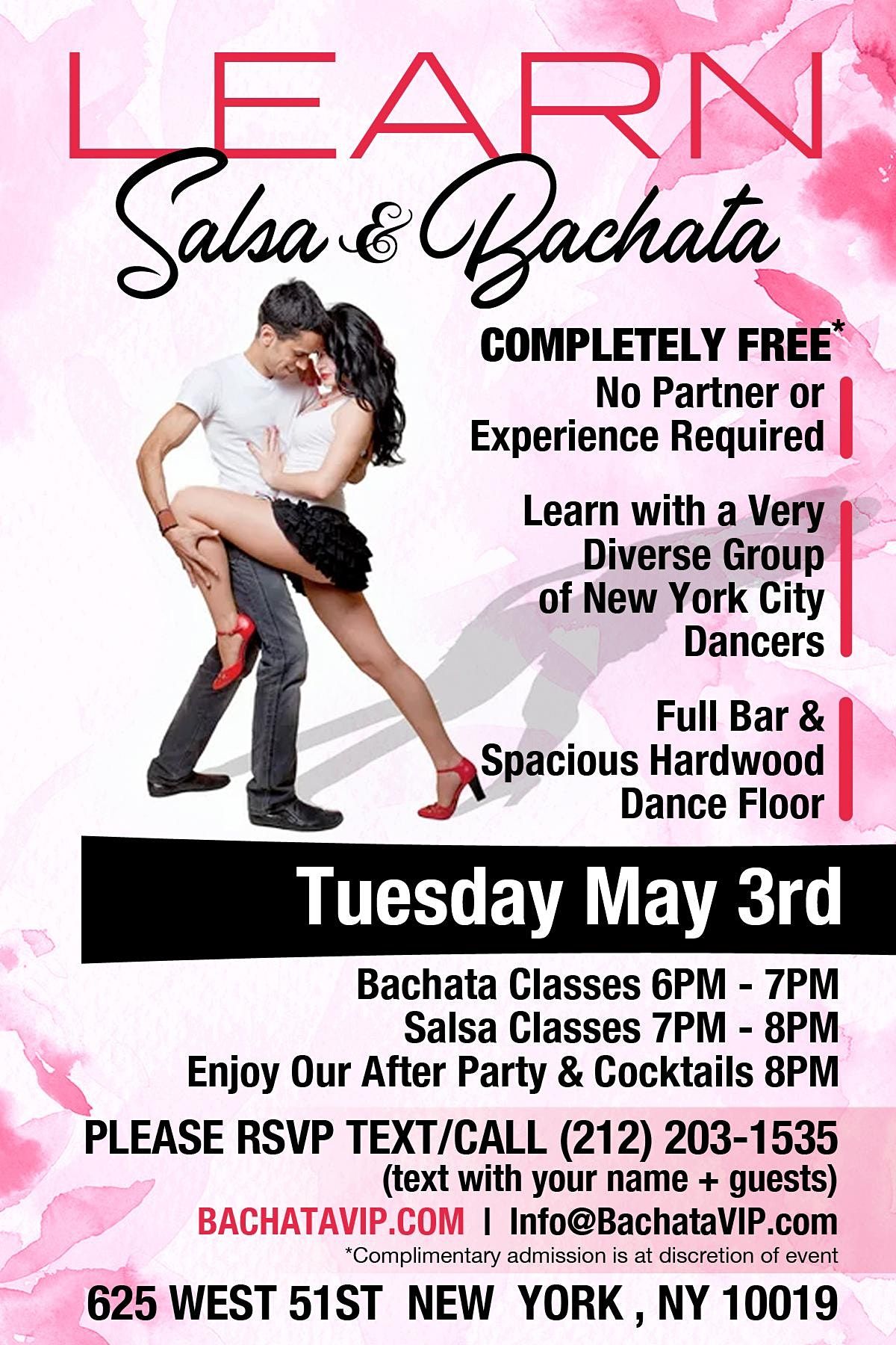 SALSA & BACHATA LESSONS & PARTY (SOCIAL) AT COPA CABANA | COPACABANA, New York, NY | August 2, 2022