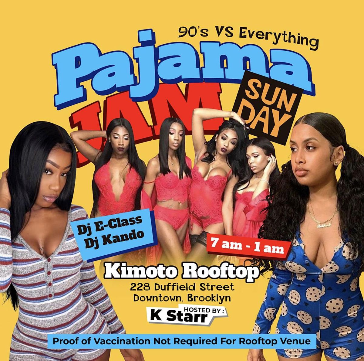 Pajama Jam Sundays @Kimoto at Kimoto Rooftop Restaurant & Garden Lounge, Brooklyn on 31st ...