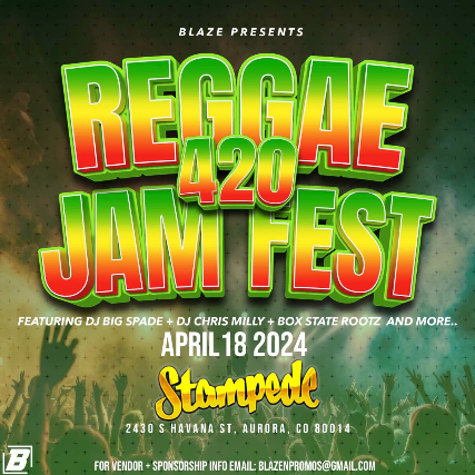 Reggae Jam Fest 2024 | Stampede, Aurora, CO | April 18, 2024