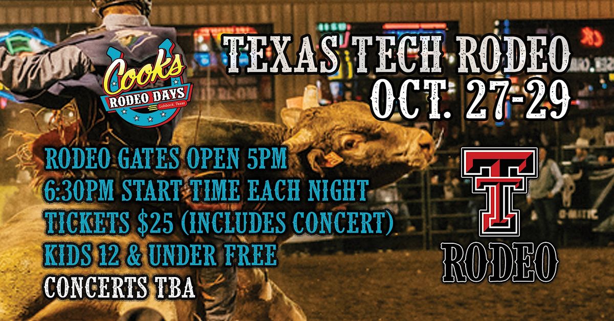 Texas Tech College Rodeo at Cook's Garage, Lubbock on 27th October, 2022