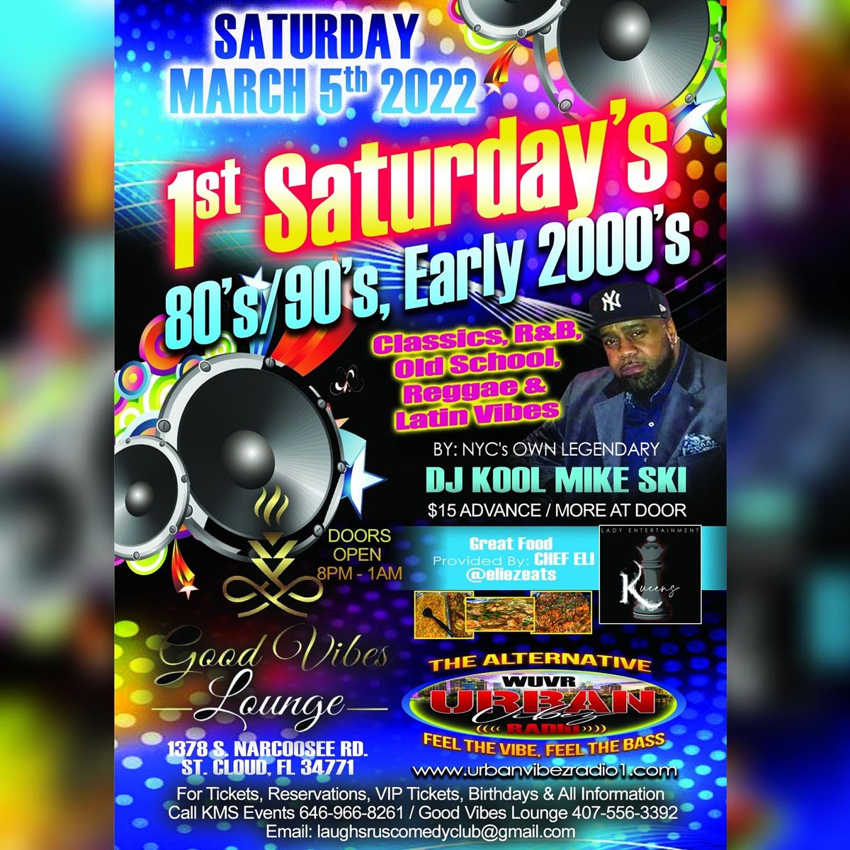 1st. Saturdays | Good Vibes Lounge, St. Cloud, FL | August 6, 2022