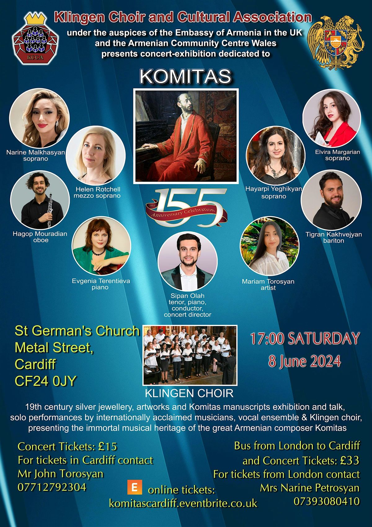 Komitas 155th birth anniversary in Cardiff at St German’s Church ...