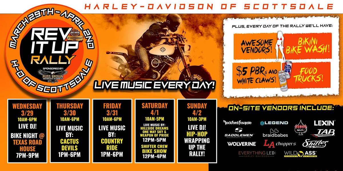 REV IT UP RALLY 2023! at Harley-Davidson of Scottsdale on 29th March, 2023