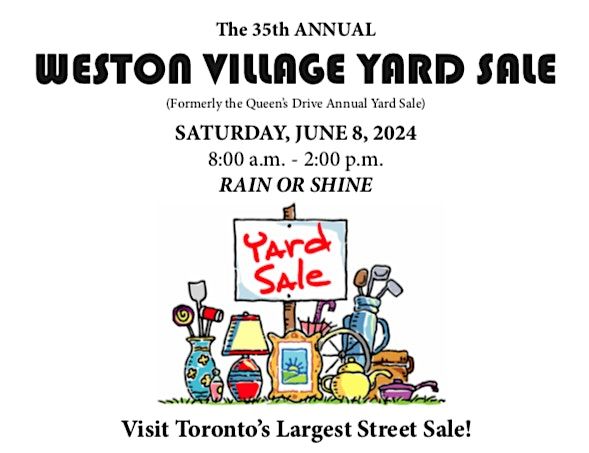 Weston Village Yard Sale at 61 Queens Dr, Toronto on 8th June, 2024