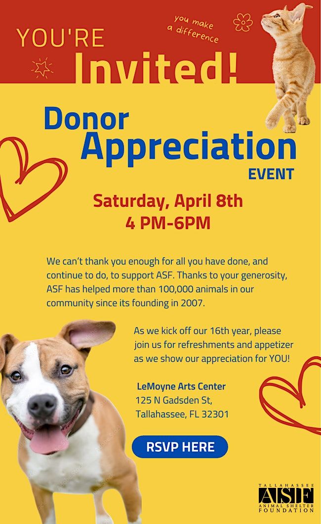 Animal Shelter Foundation Donor Appreciation Event at LeMoyne Arts ...