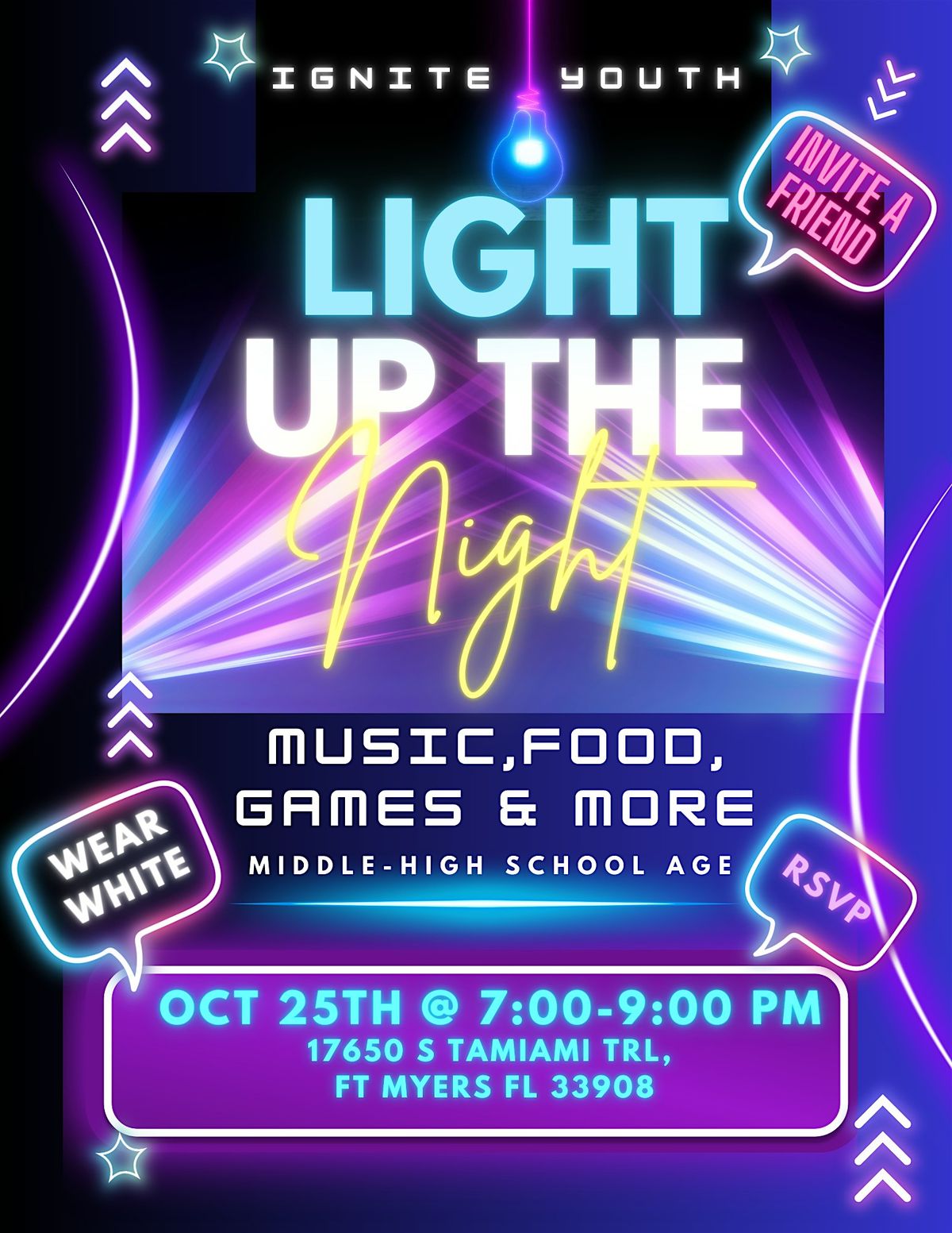 Ignite Night - " Light Up The Night" | The Faith Center, Fort Myers, FL ...