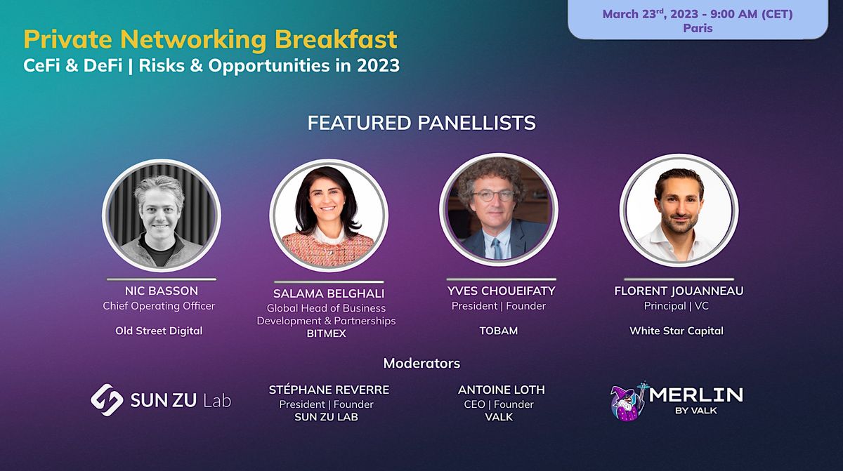Networking Breakfast | CeFi and DeFi : Risks and Opportunities in 2023 | A café close to the ...