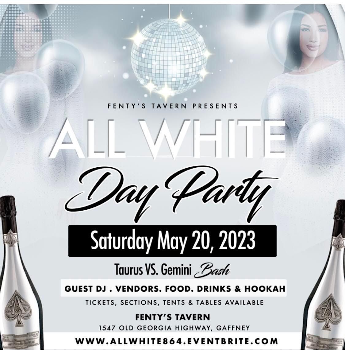 All White Day Party Upstate at Fenty's Tavern, Gaffney on 20th May, 2023