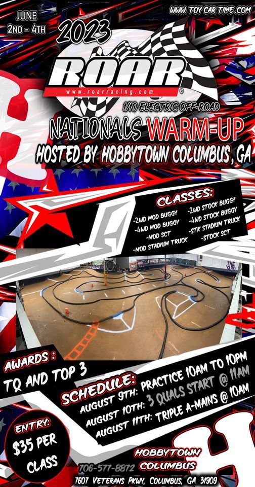 2023 ROAR NATIONALS "WARM-UP" 1/10 ELECTRIC! HOSTED BY HOBBYTOWN COLUMBUS | HobbyTown Columbus ...
