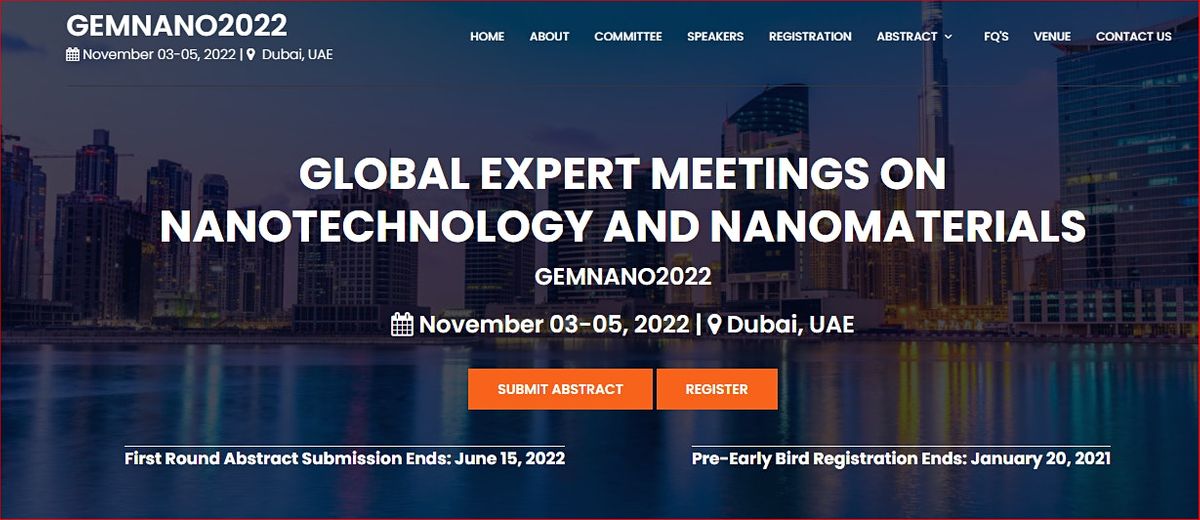 Global Expert Meetings on Nanotechnology and Nanomaterials ...