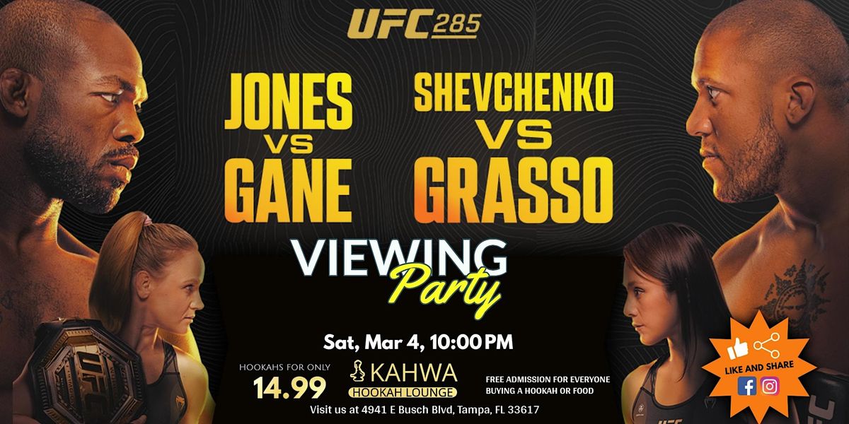 UFC Fight Viewing party at Kahwa Hookah | 4941 E Busch Blvd, Tampa, FL ...