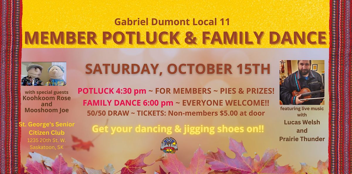 MEMBER POTLUCK & FAMILY DANCE - Get your dancing& jigging shoes on!! at ...