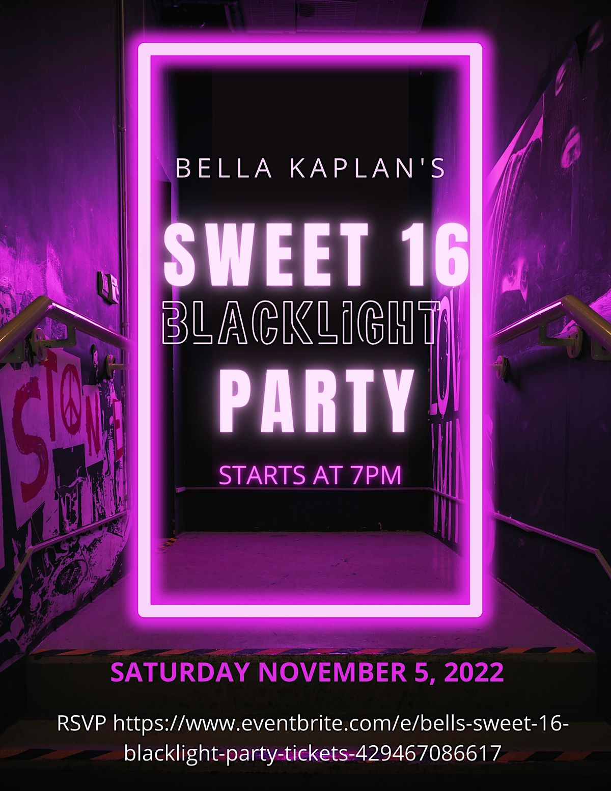 Bellas Sweet 16 BLACKLIGHT Party | 3140 Sweetwater Dr, Cumming, GA | November 5, 2022