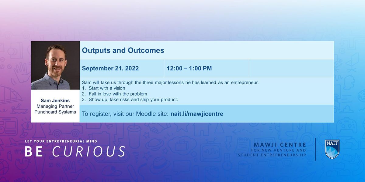 Entrepreneurial Outputs and Outcomes with Sam Jenkins, Punchcard ...