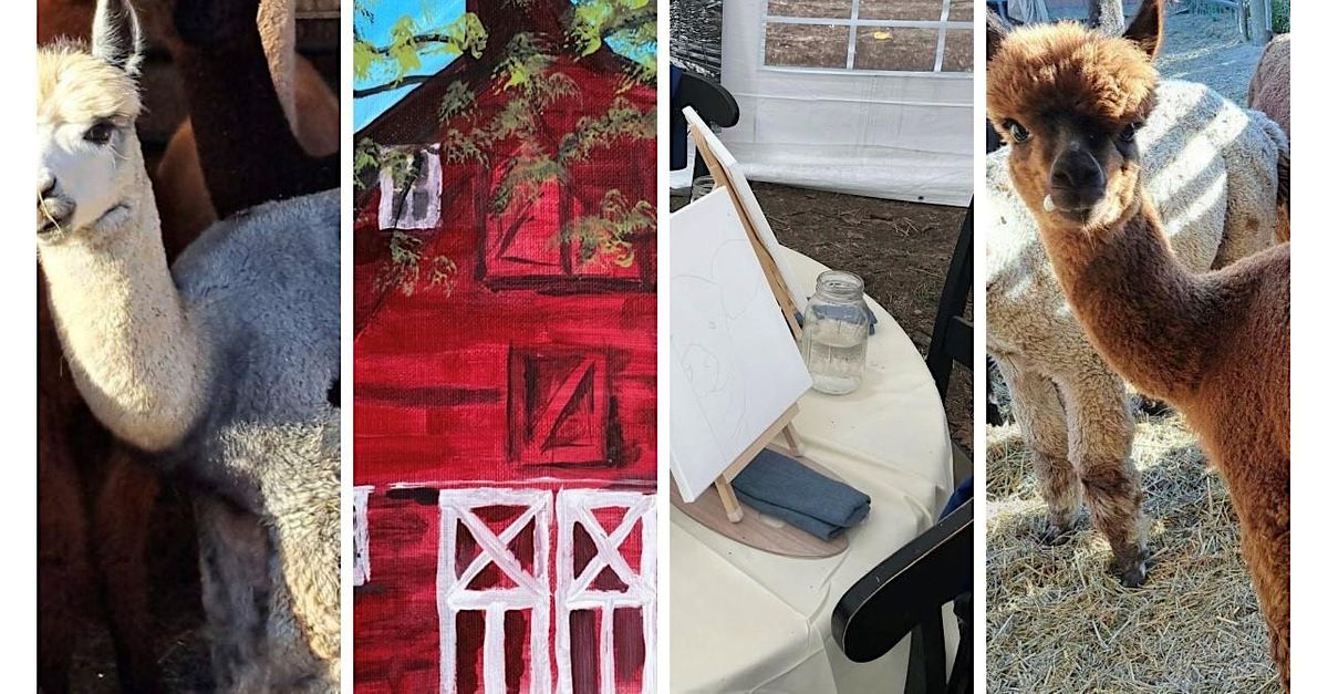 Paint and Sip with Live Alpacas at the Farm Not your average Pain and ...