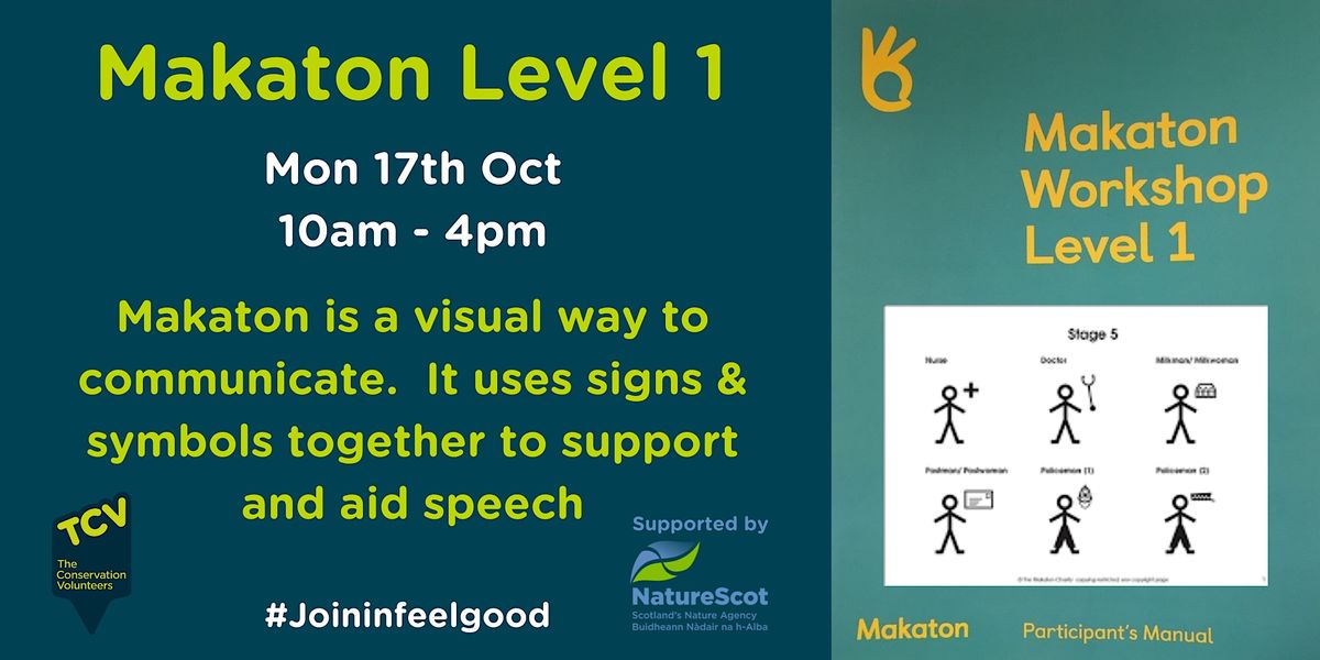 Makaton Level 1 at TCV Scotland, Stirling on 17th October, 2022