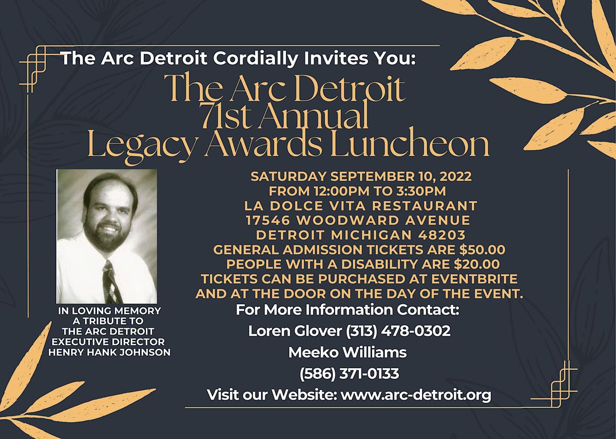 The Arc Detroit 71st Annual Legacy Awards Luncheon at La Dolce Vita ...