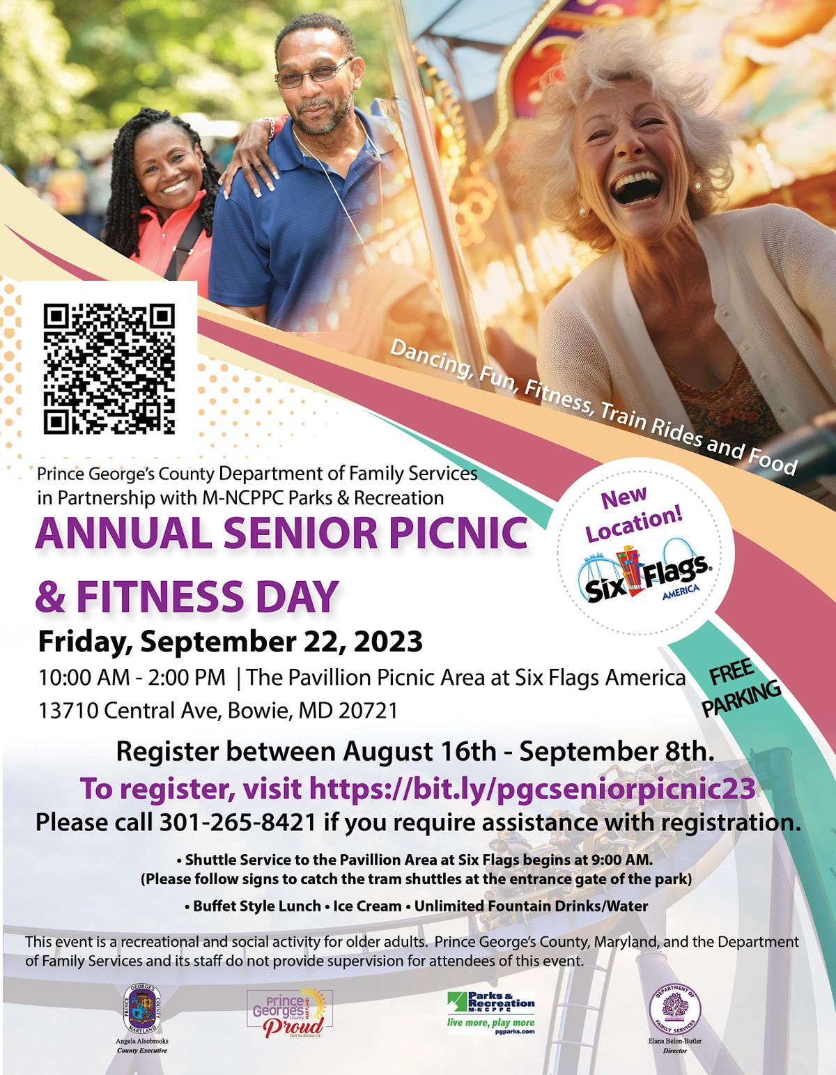 Prince Georges County Senior Fitness Day & Picnic 2023 at Six Flags ...