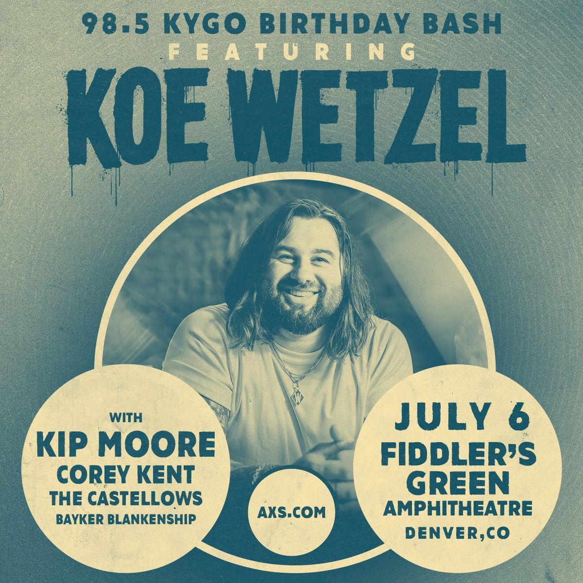 98.5 KYGO Birthday Bash with Koe Wetzel at Fiddlers Green Amphitheatre ...