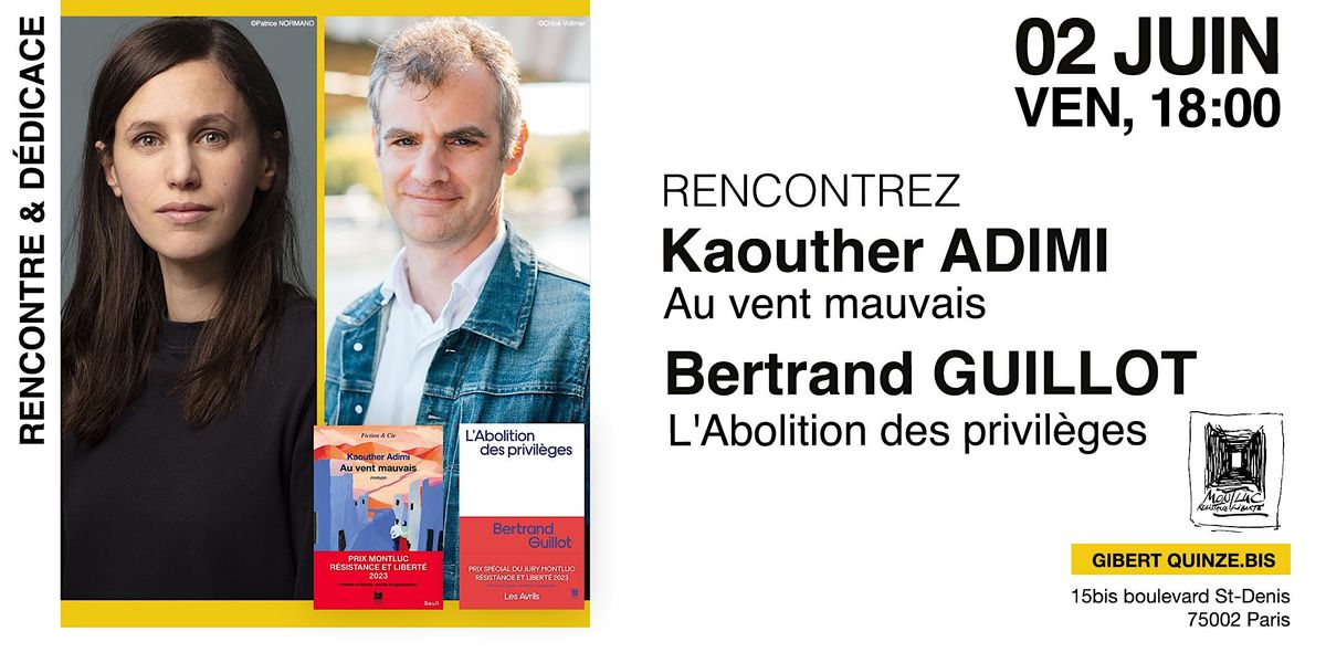 GIBERT Quinze.bis x Kaouther Adimi et Bertrand Guillot at Gibert Quinze ...