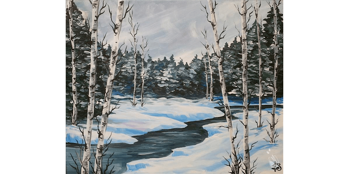 Freezing Snow - Paint and Sip in Houston | Classpop!™ at Painting with ...