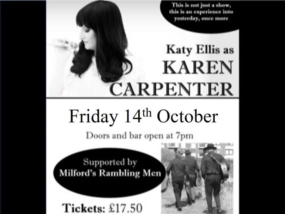 Katy Ellis as Karen Carpenter at Milford on Sea Community Centre ...