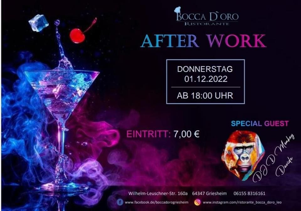 After Work Party | Ristorante Bocca D'oro, Griesheim, HE | December 1, 2022