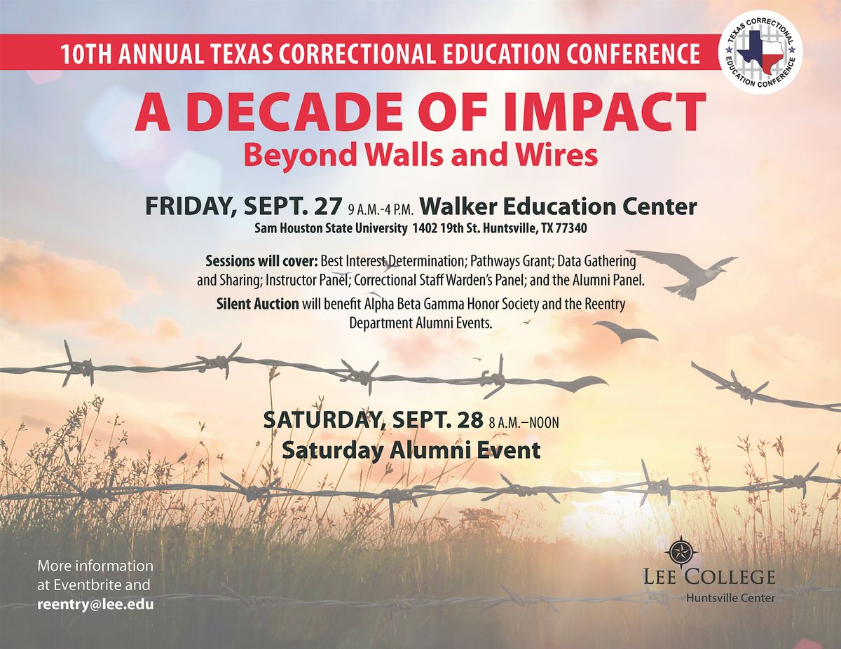 10th Annual Texas Correctional Education Conference at Walker Education ...