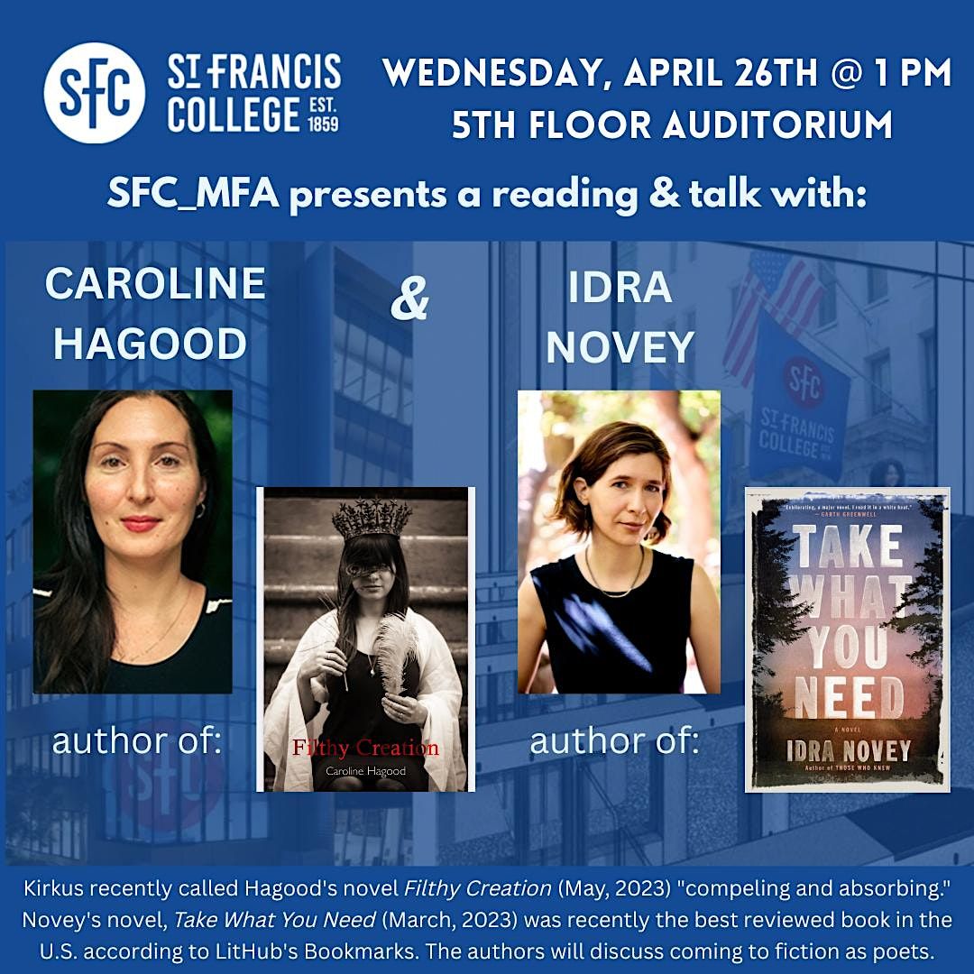 SFC MFA Write in Brooklyn Idra Novey and Caroline Hagood Reading & Talk ...