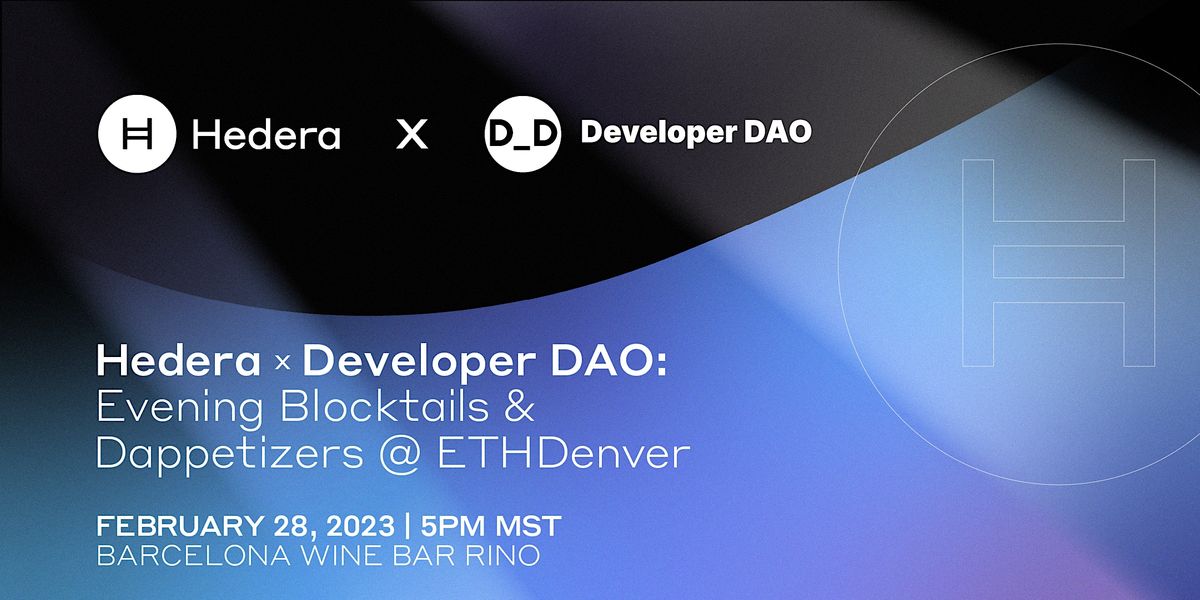 Hedera x Developer DAO: Evening Blocktails & Dappetizers | Barcelona Wine Bar, Denver, CO ...