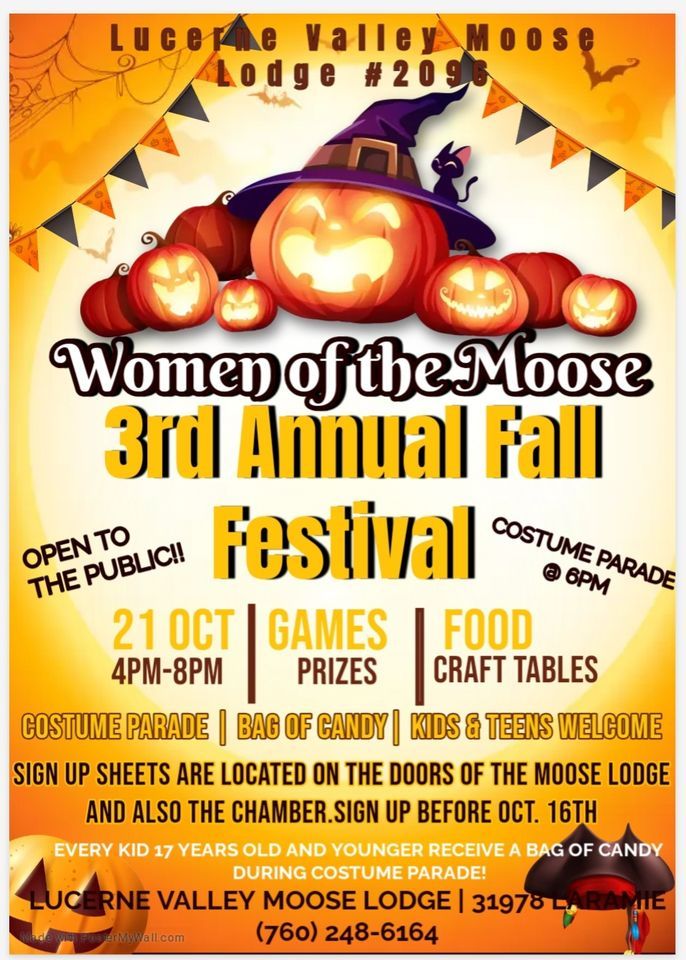 Women of the Moose 3rd Annual Fall Festival at Lucerne Valley Moose ...