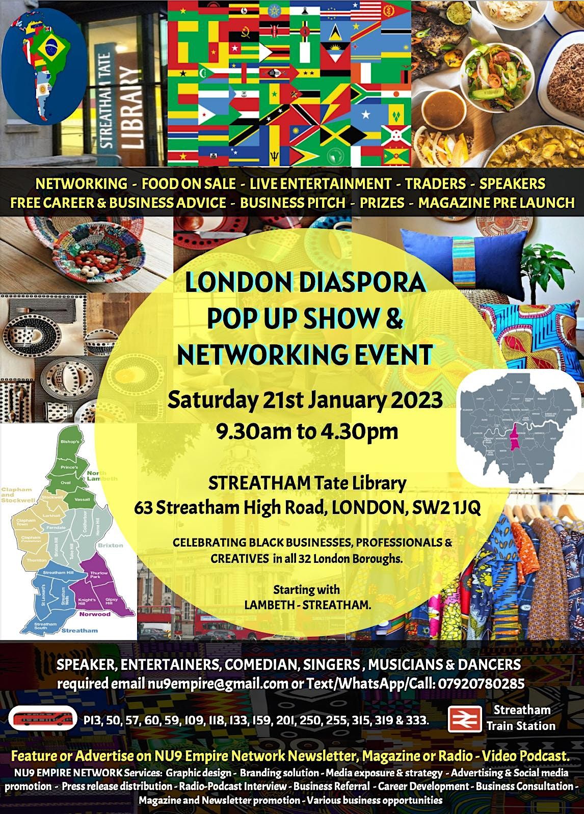 LONDON DIASPORA POP-UP SHOW & NETWORKING- 32 London Boroughs LAMBETH at ...