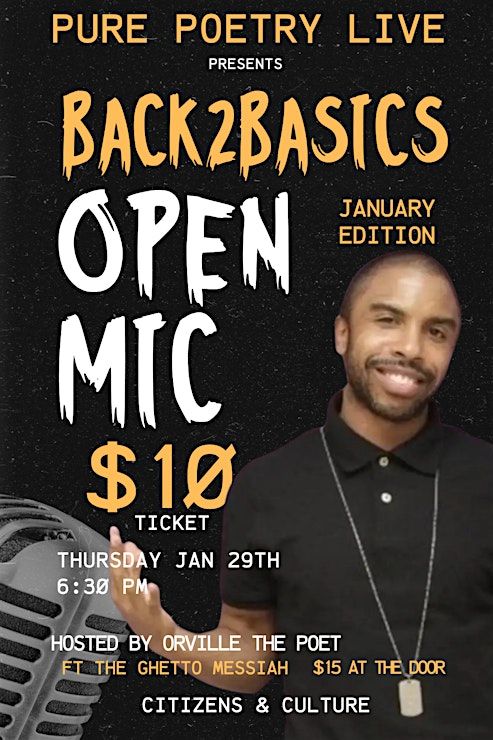 Pure Poetry Live presents "Back 2 Basics" Open Mic at Citizens ...