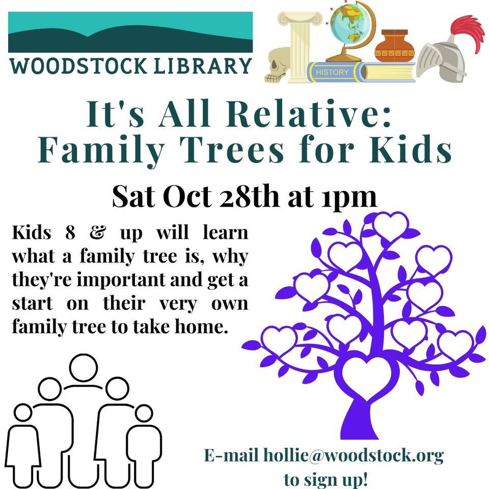 Its All Relative: Family Trees for Kids | Woodstock Public Library ...