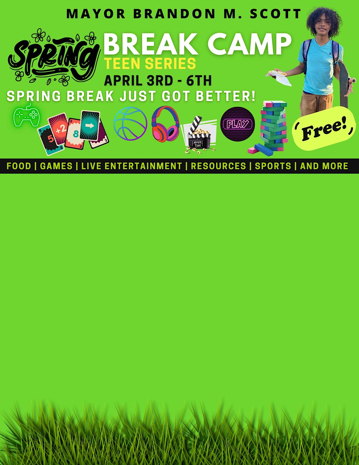 MIDDLE BRANCH RECREATION CENTER: Spring Break Camp (Ages 14 - 18 Yrs ...