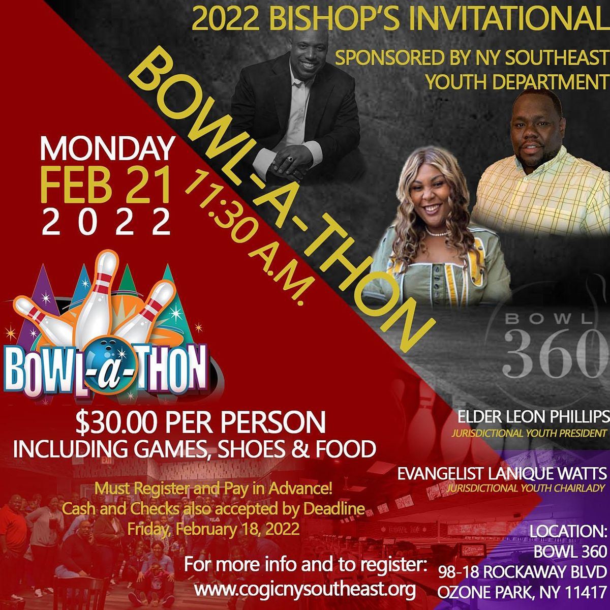 2022 Bishops Bowl-A-Thon | Bowl 360 Ozone Park, Queens, NY | February ...
