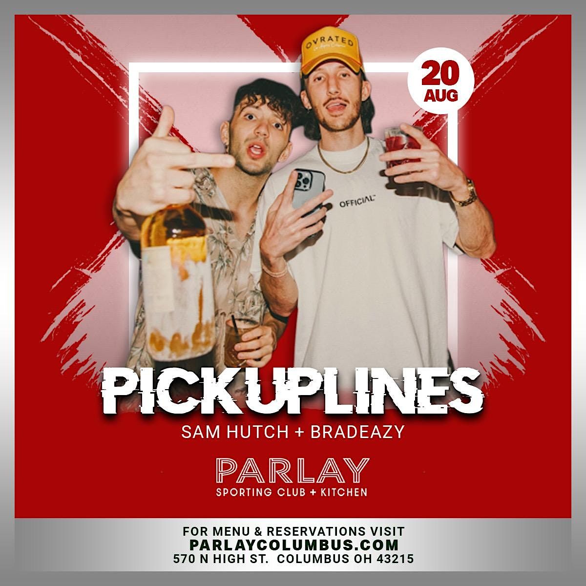 Bradeazy x Sam Hutch as PICKUPLINES at Parlay | Parlay Sporting Club ...