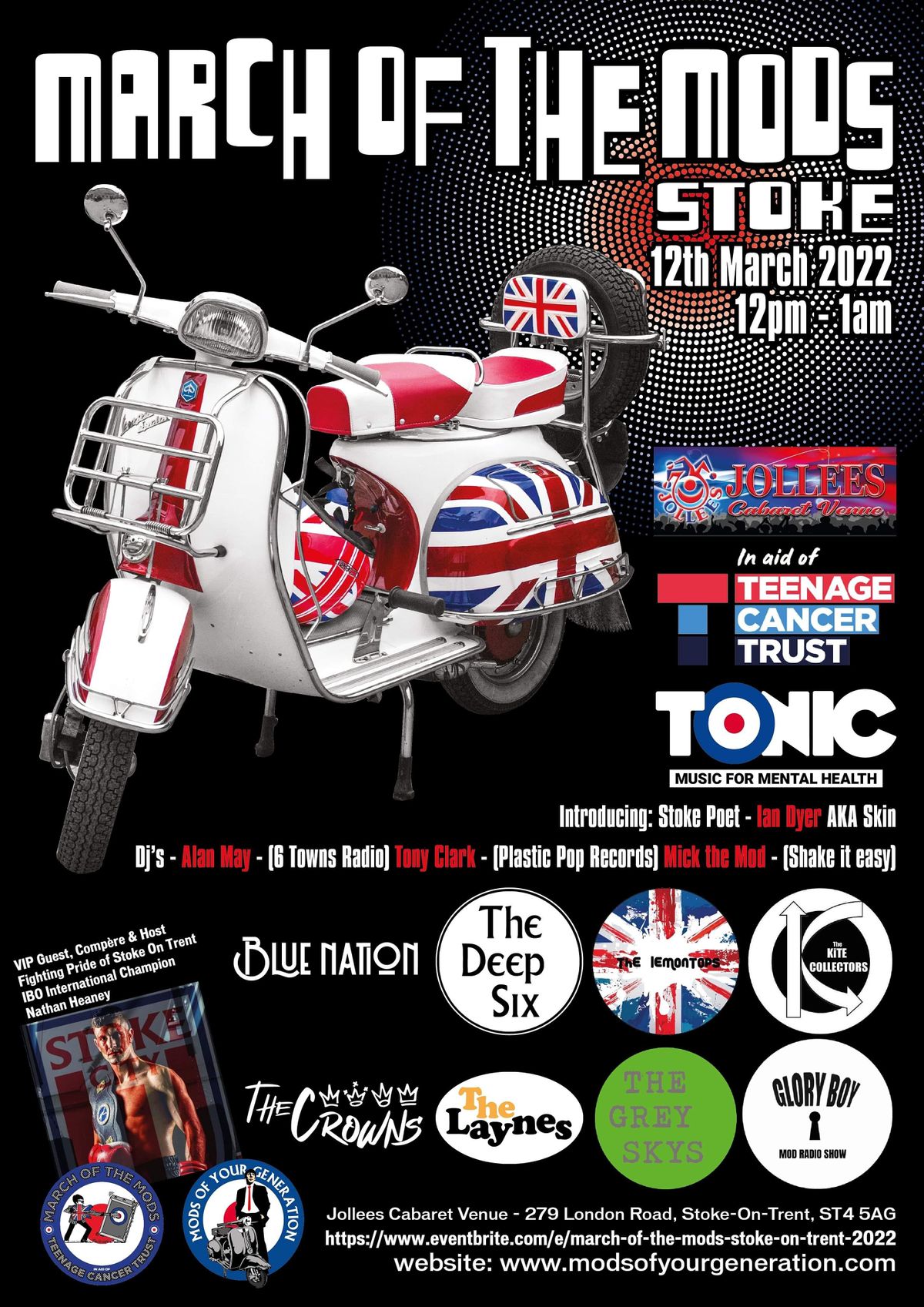 March Of The Mods - Stoke On Trent 2022 | Jollees Cabaret Venue, Stoke ...