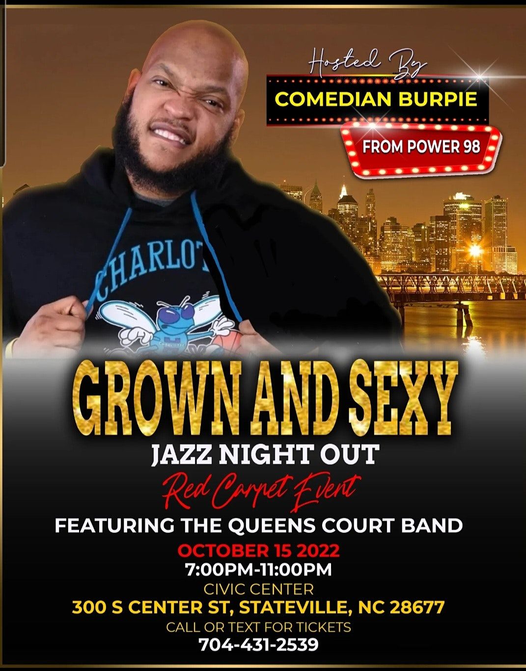 Grown And Sexy Jazz Night Out at Statesville Civic Center on 20th ...