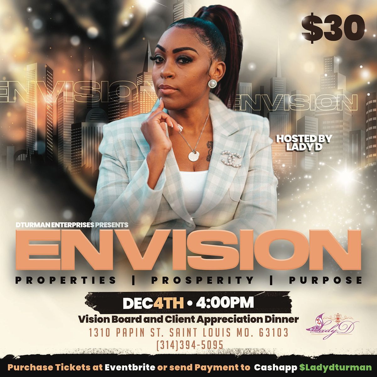 ENVISION 2021 Vision Board Dinner at 1310 Papin St, St. Louis on 4th ...