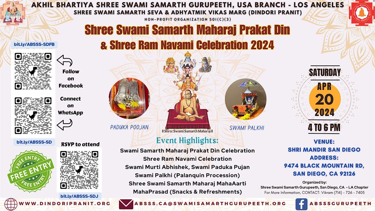 Shree Swami Samarth Maharaj Prakat Din & Shree Ram Navami Celebration ...